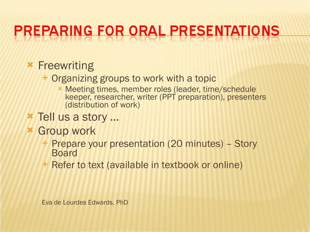Oral Presentation | PPT