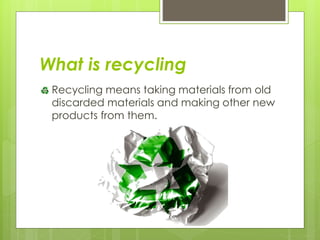 Oral presentation recycling paper peshi | PPTX