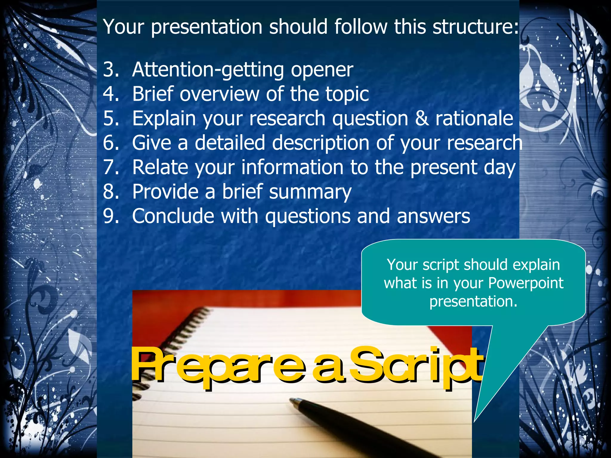 Oral Presentations | PPT