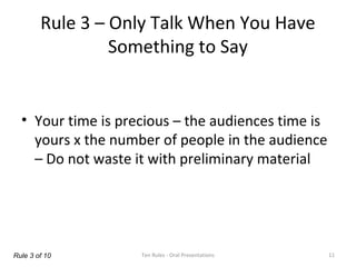 Ten Rules for Giving Good Oral Presentations | PPT
