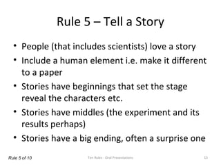 Ten Rules for Giving Good Oral Presentations | PPT
