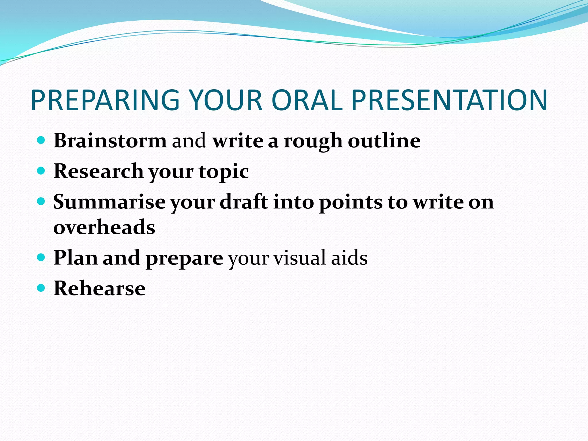 Oral presentations | PPTX