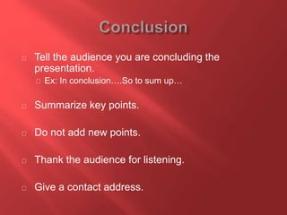 Oral presentations skills and tips | PPTX