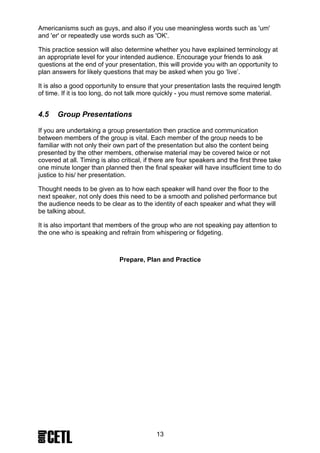 Oral Presentations Handout | DOC