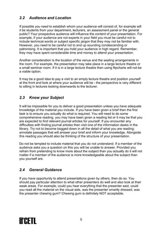 Oral Presentations Handout | DOC