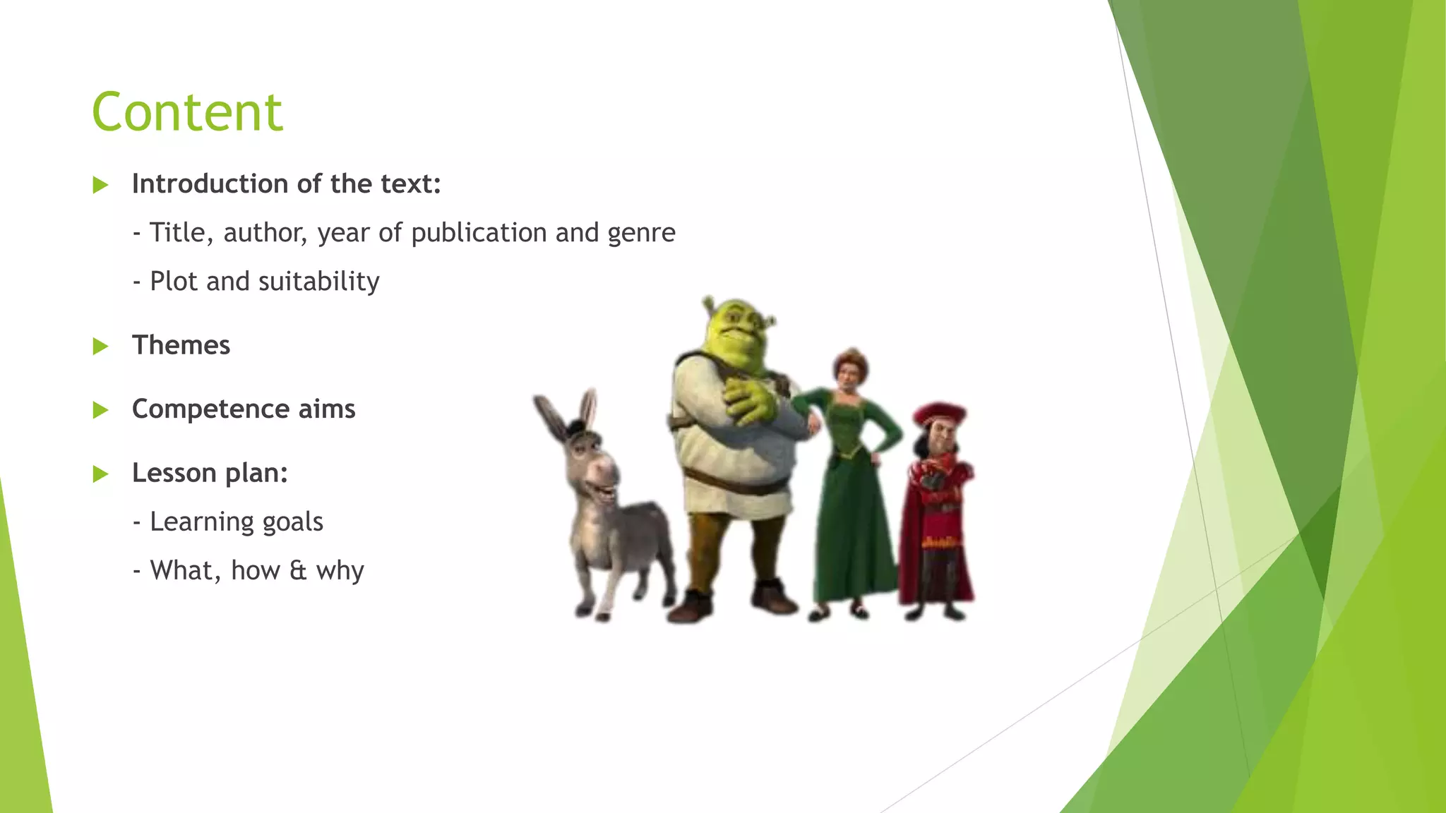 Oral presentation shrek | PPTX