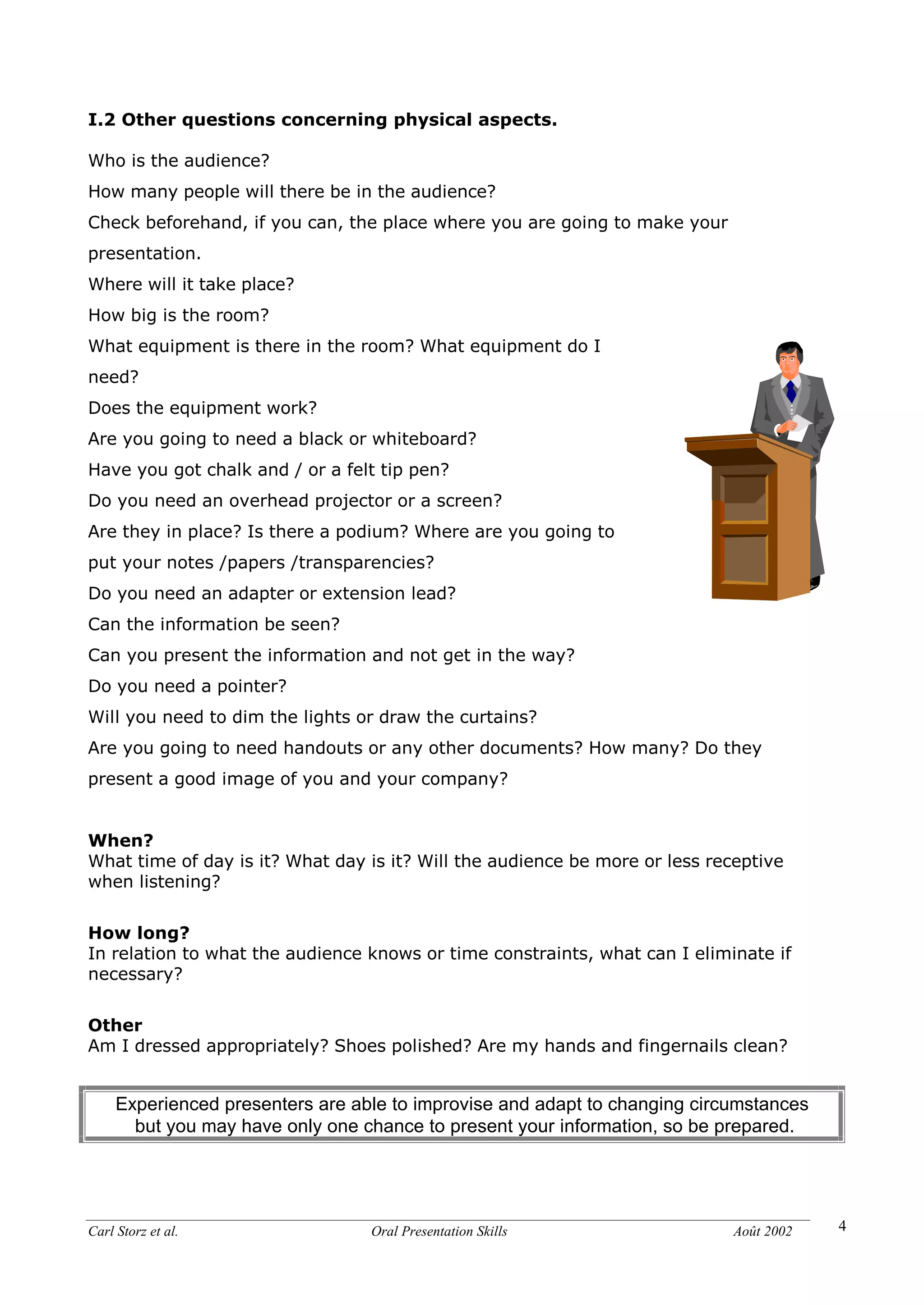 Oral presentation skills | PDF