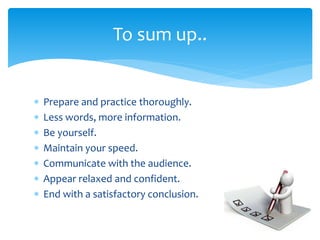 Oral presentation skills | PPTX