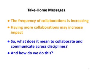 Oral presentation skills 3 communicating across disciplines 2013 | PPT