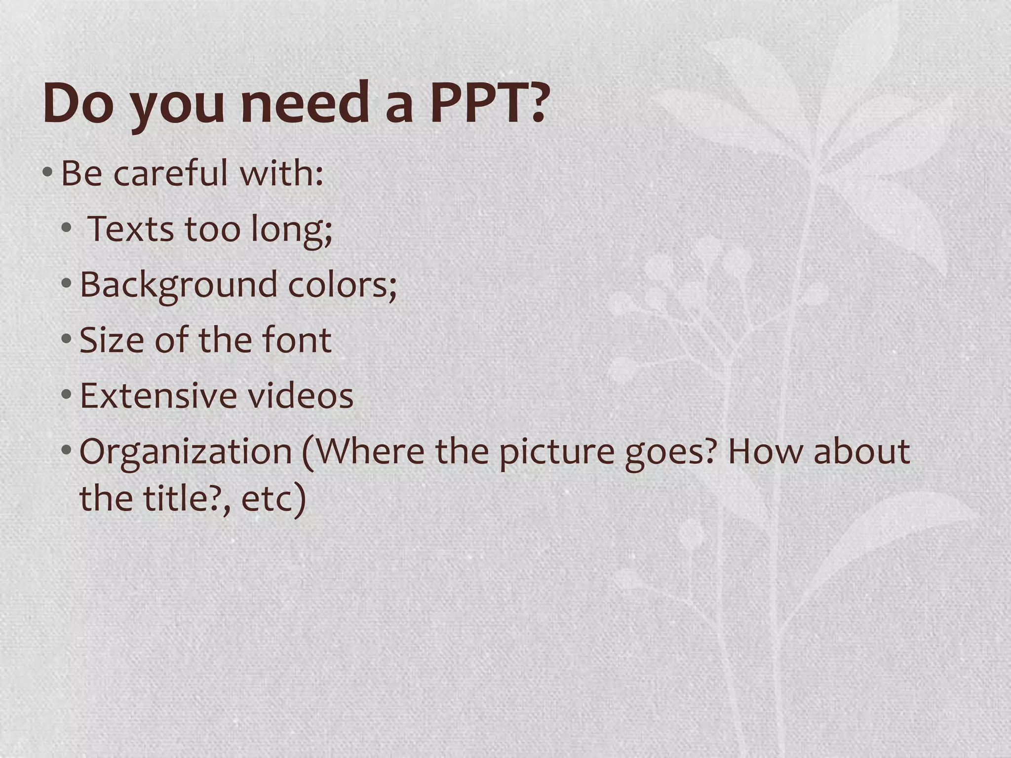 Oral presentations Sabrina | PPTX