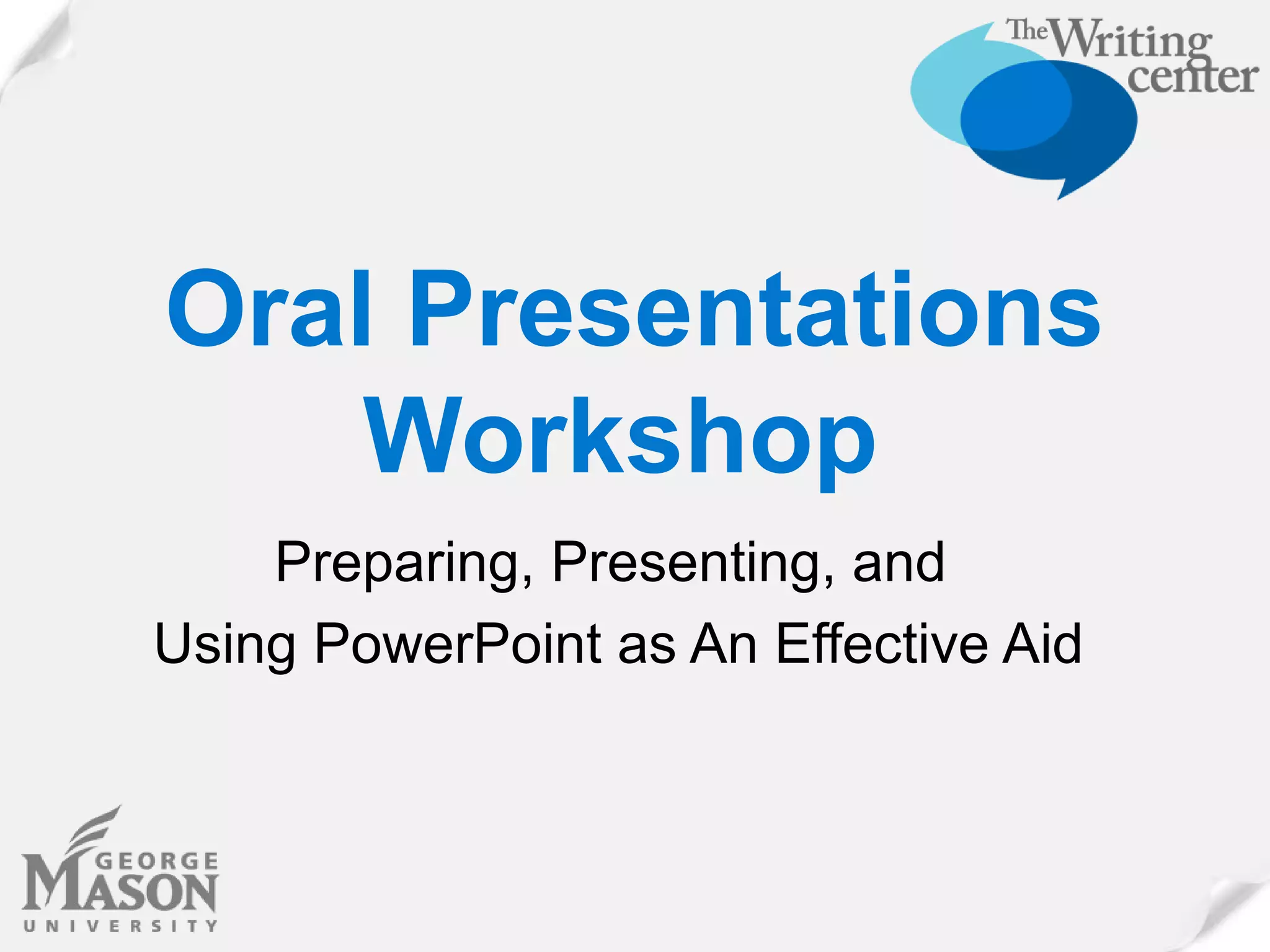 Oral presentations & writing for power point | PPT