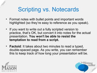 Oral presentations & writing for power point | PPT