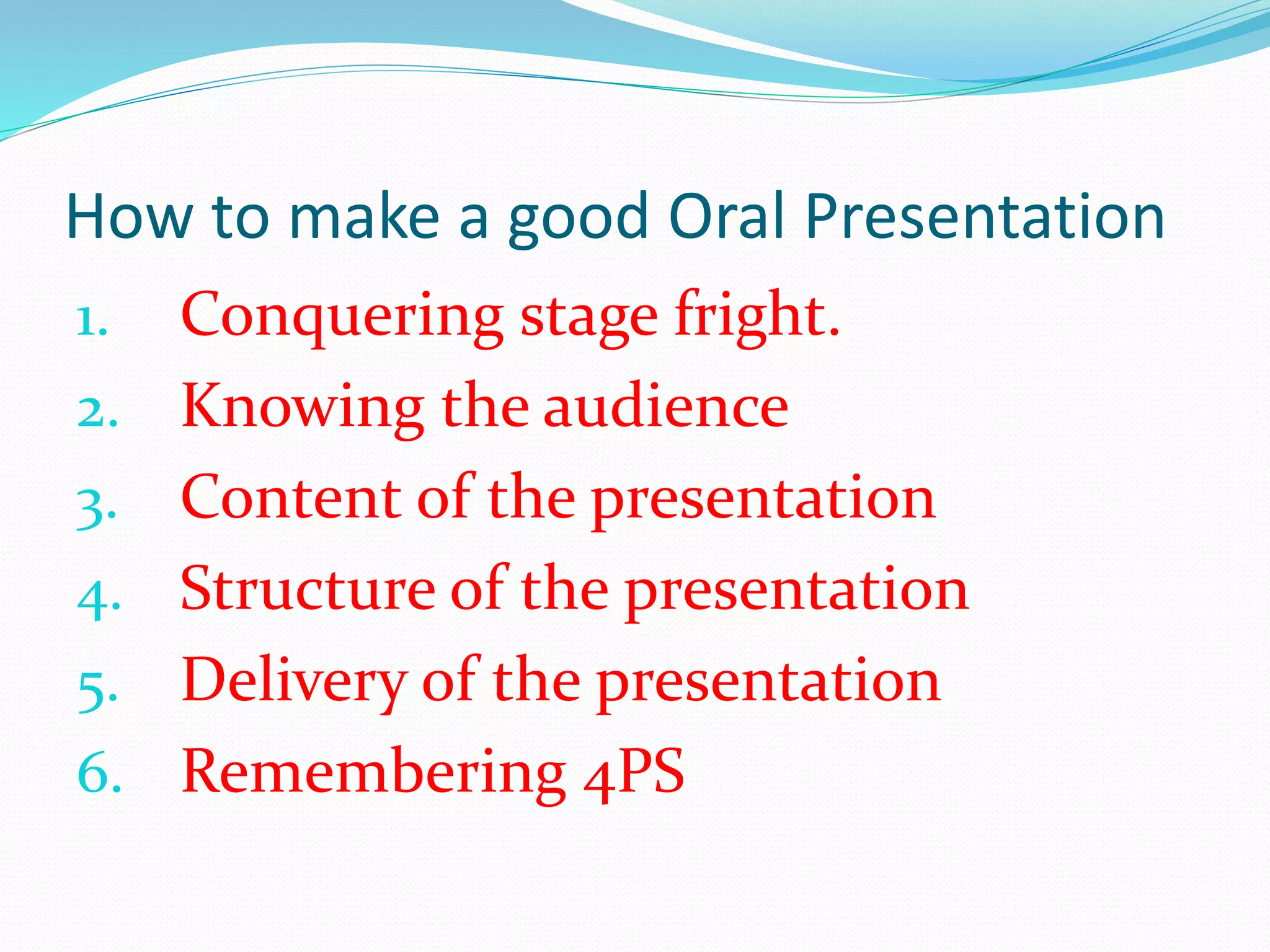 Oral presentation | PPTX