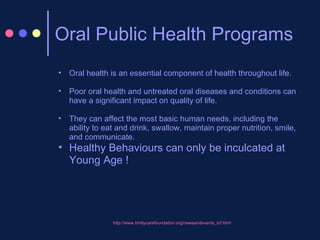 Oral Public Health Programs | PPT