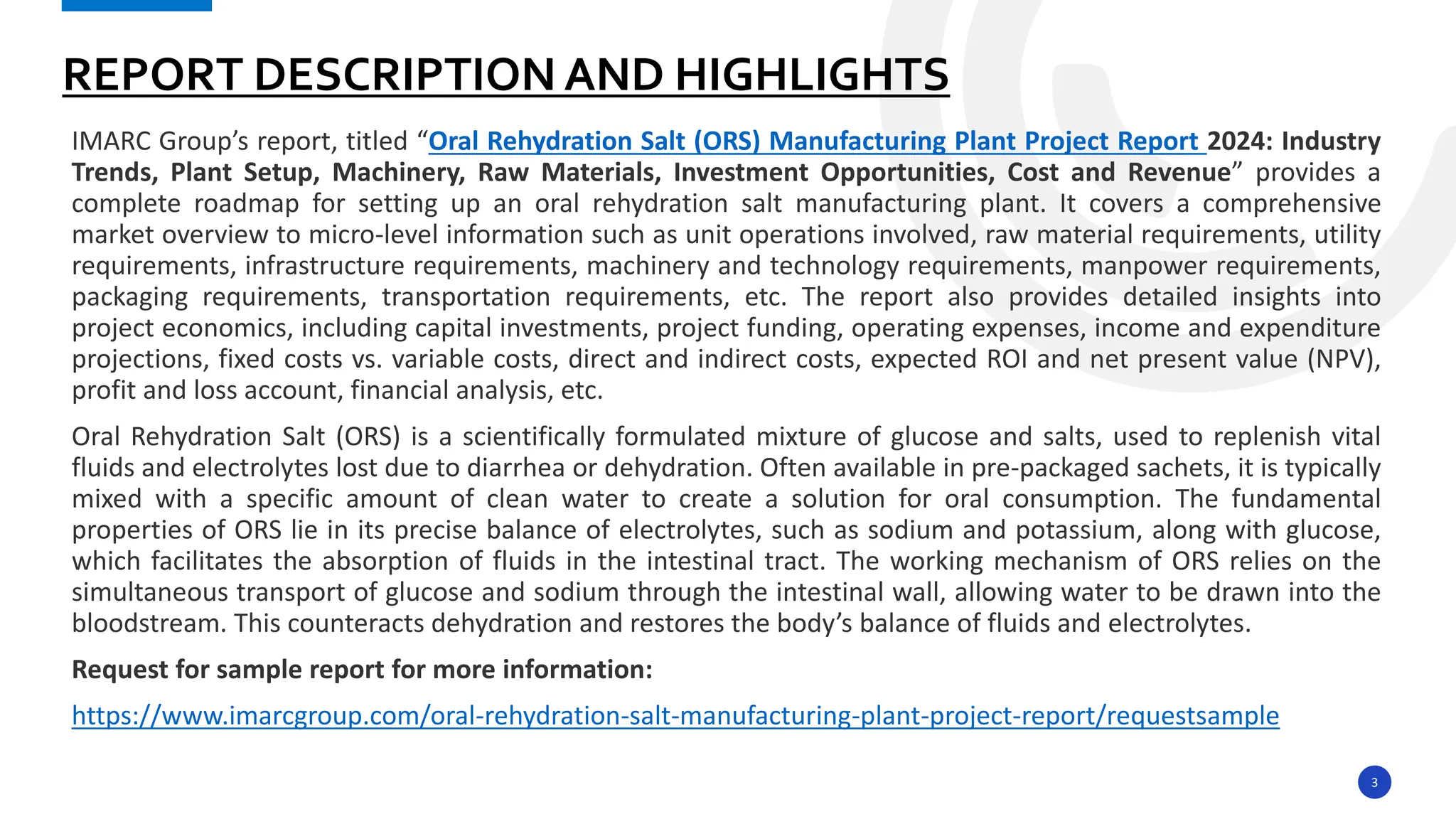 Guide to Setting Up an Oral Rehydration Salt (ORS) Manufacturing Plant ...