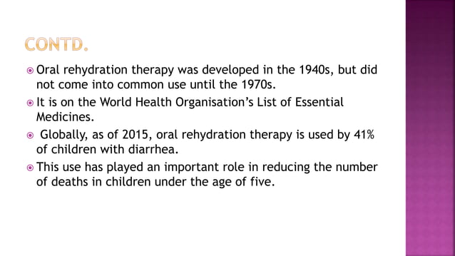 Oral rehydration therapy | PPTX