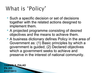 POLICY MAKING PROCESS | PPT