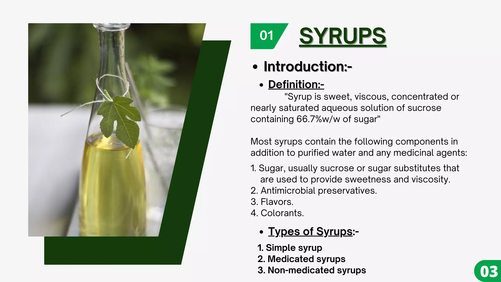 Oral herbal solution for internal use (syrup, elixirs, mixtures) | PDF