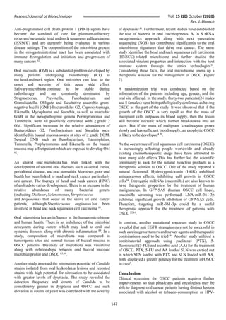 Oral squamous cell carcinoma (OSCC) in humans: Etiological Factors ...