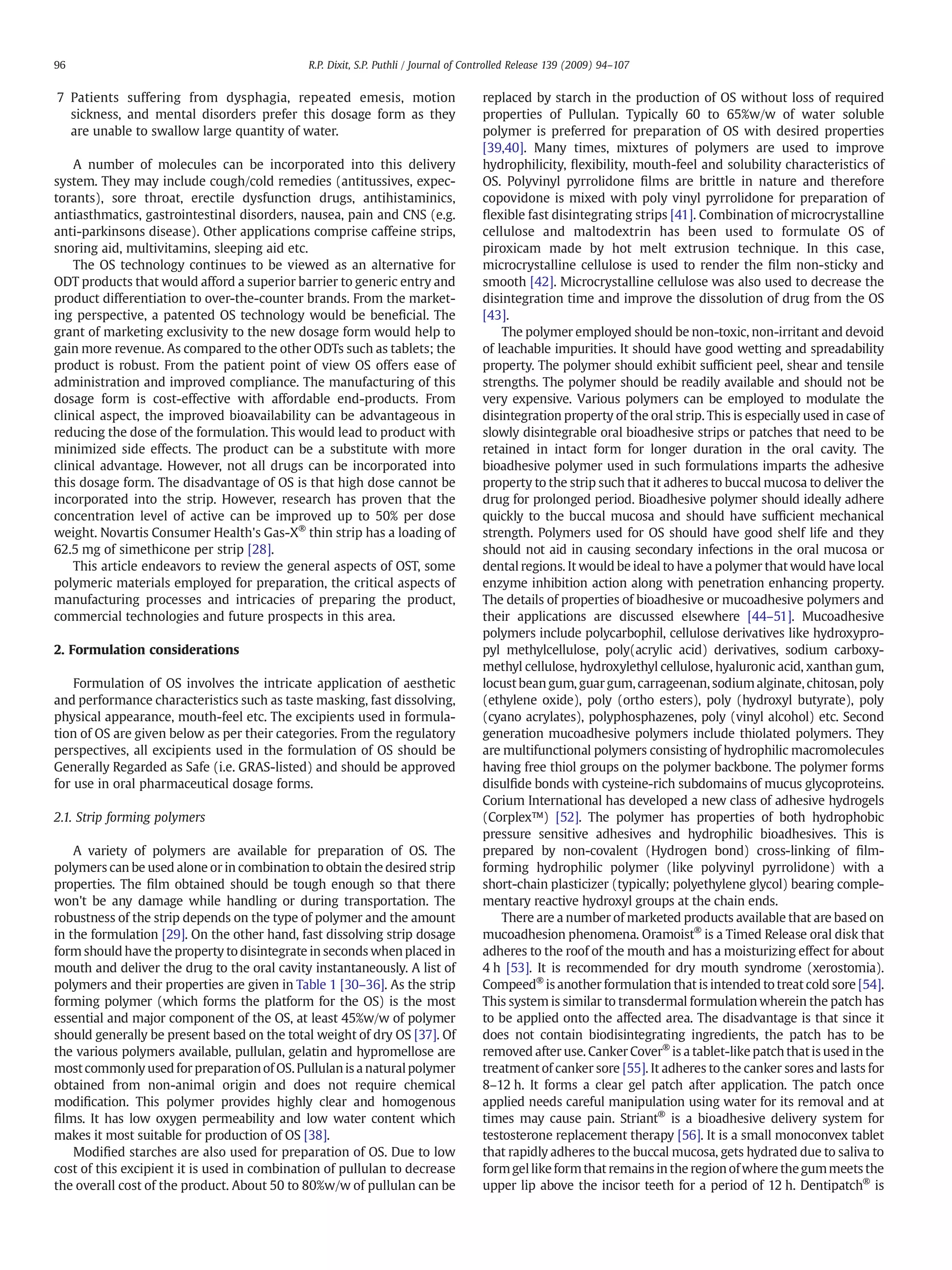 Oral Strip Technology Overview & Future Potential (1) | PDF
