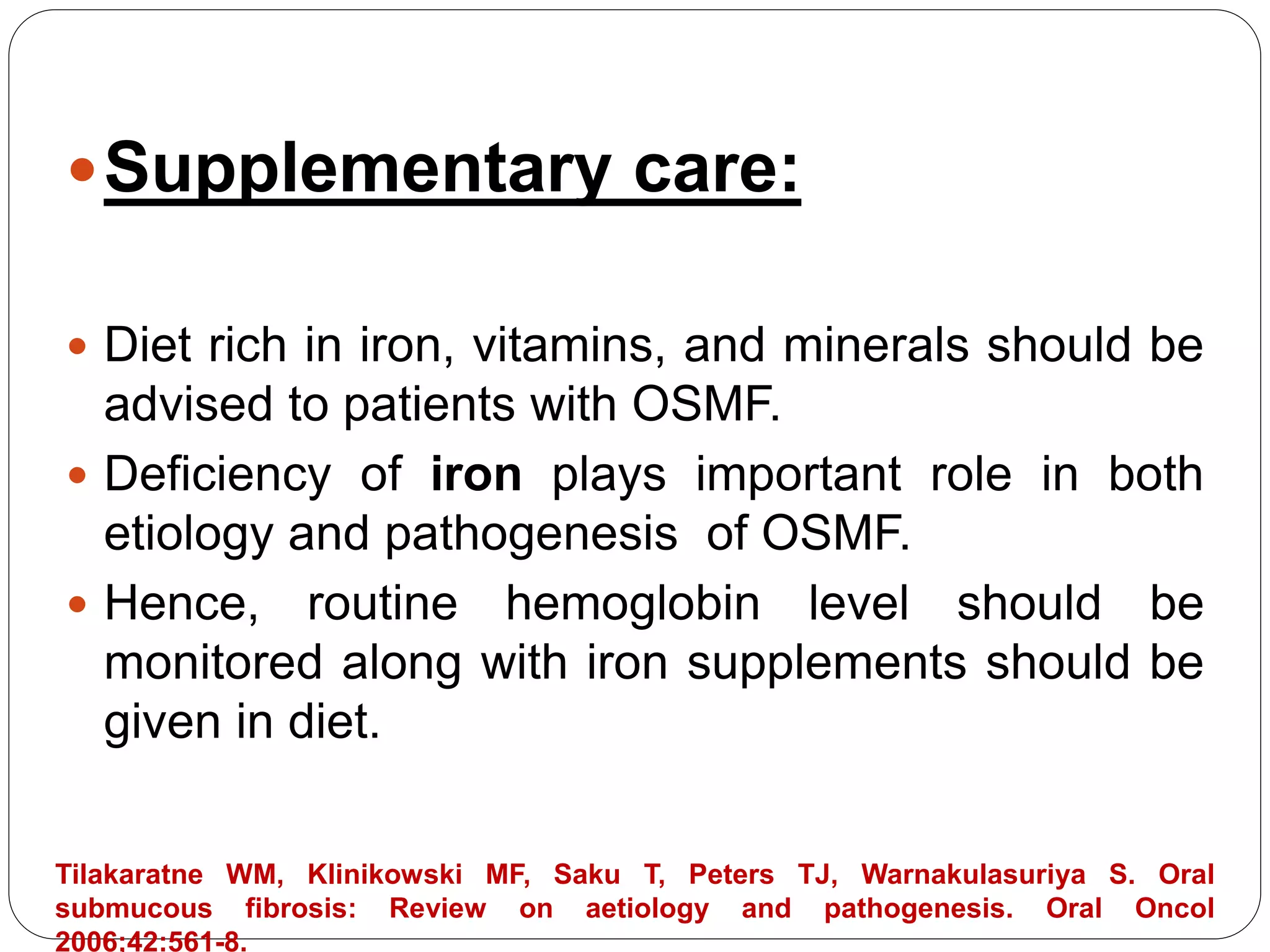Journal club on Oral submucous fibrosis | PPTX