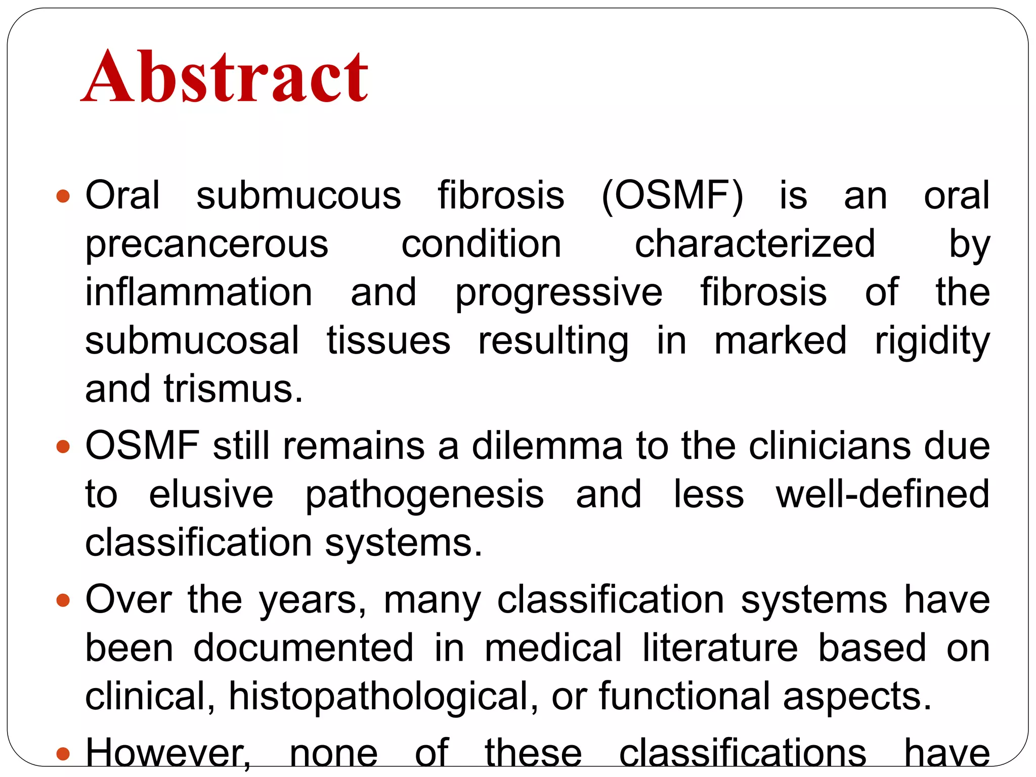 Journal club on Oral submucous fibrosis | PPTX
