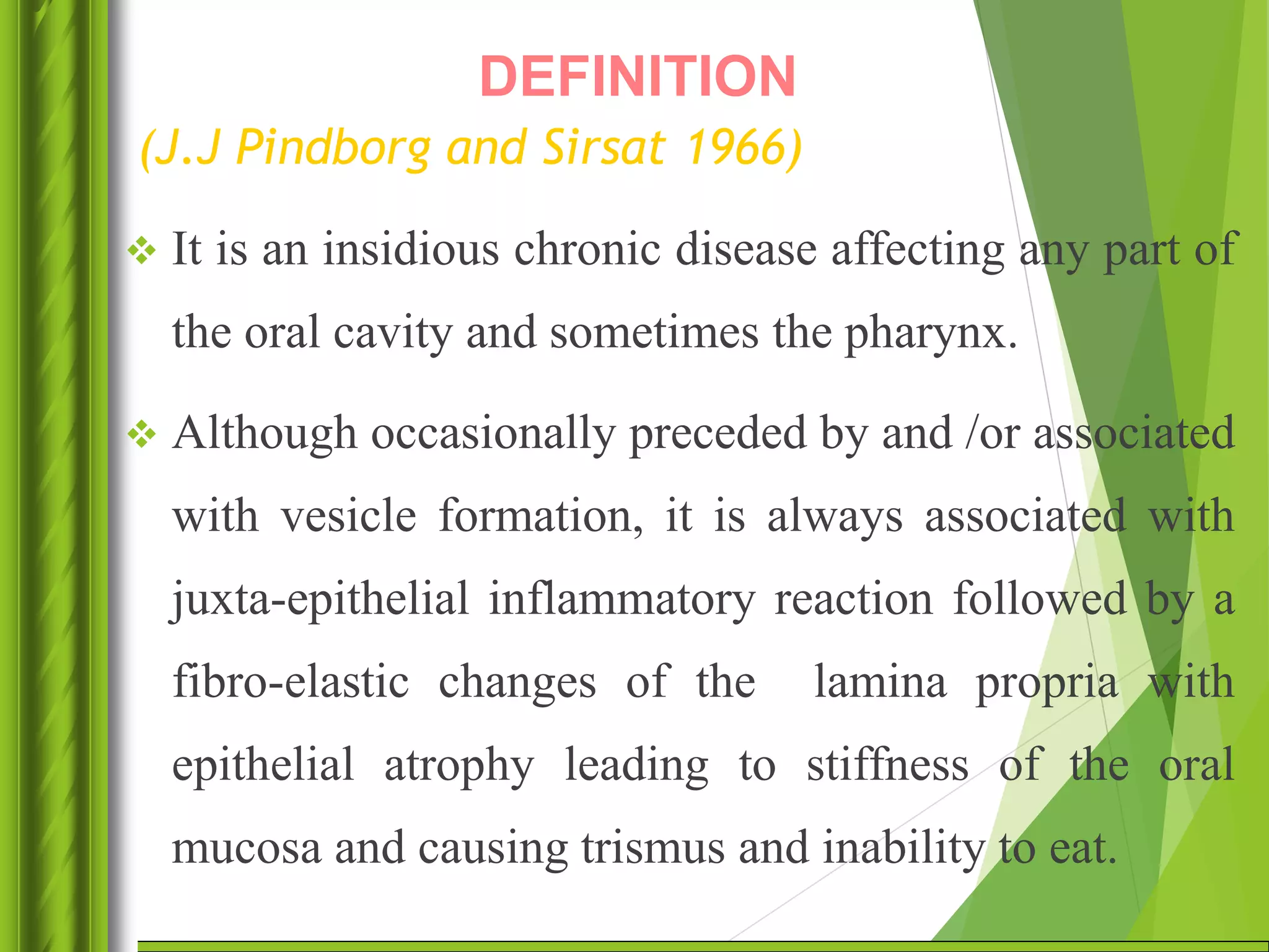 Oral submucous fibrosis | PPT