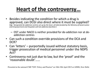 Oral substitution therapy (“ost”) – law and policy overview | PDF
