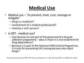 Oral substitution therapy (“ost”) – law and policy overview | PDF
