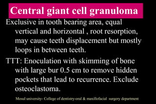 Granulomatus diseases gaint cell lesion fibroosseous lesions | PPT