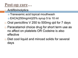 Oral Surgery in Patients on Anticoagulant Therapy | PPTX
