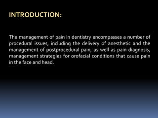 FUTURE TRENDS IN PAIN CONTROL | PPTX | Dental Health | Diseases and ...