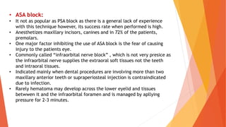 oral surgery - techniques of local anesthesia powerpoint | PPTX