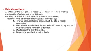 oral surgery - techniques of local anesthesia powerpoint | PPTX