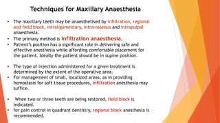 oral surgery - techniques of local anesthesia powerpoint | PPTX