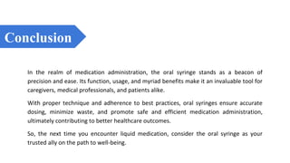 Oral Syringes | PPTX