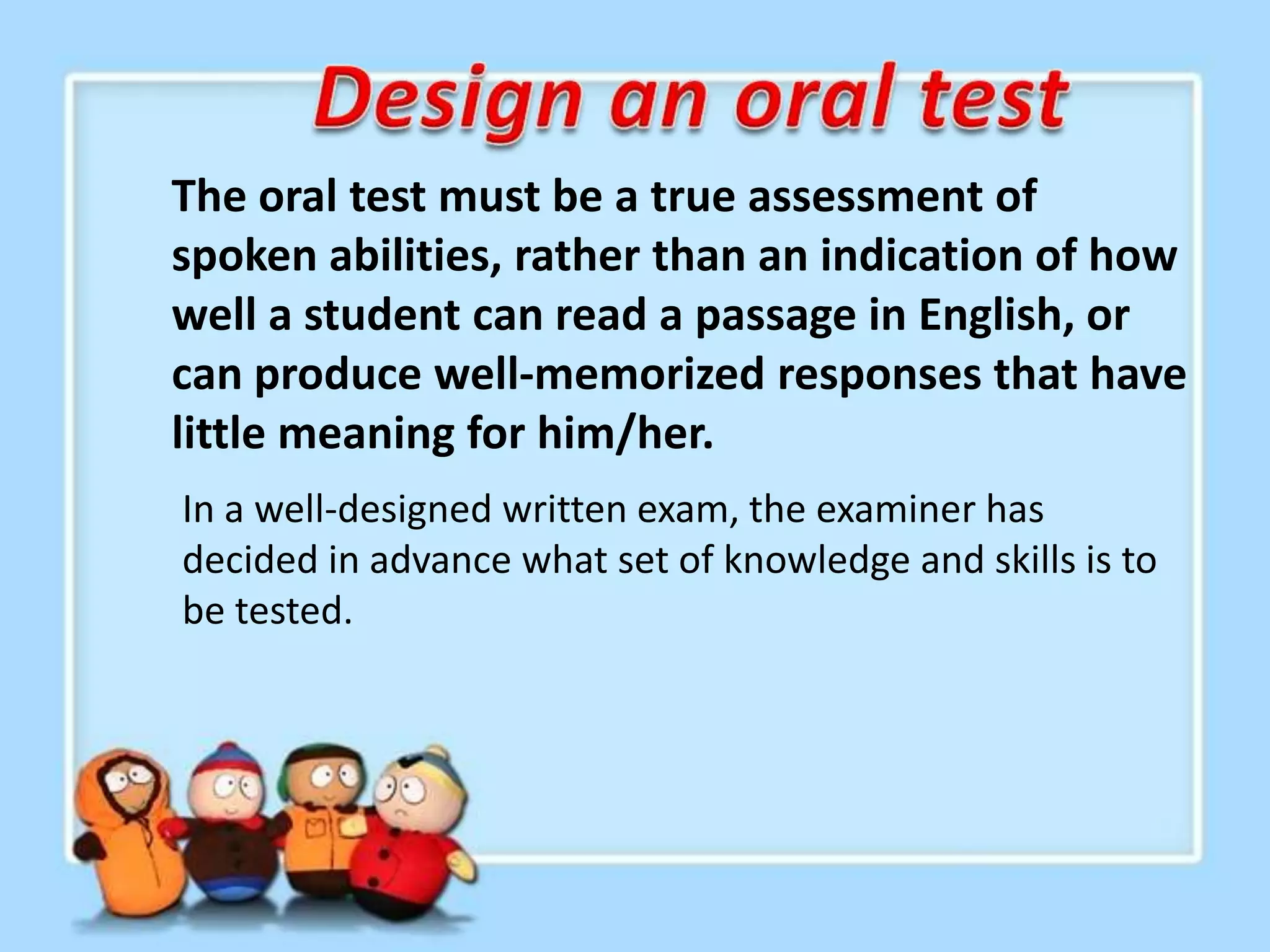 Oral test | PPTX