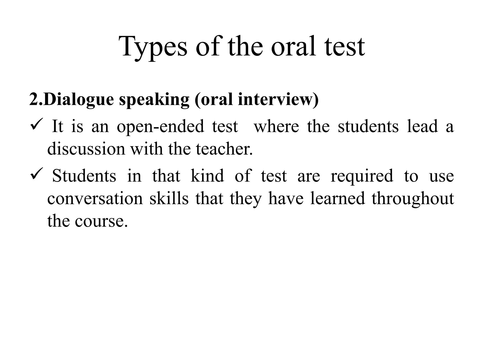 Oral test | PPTX