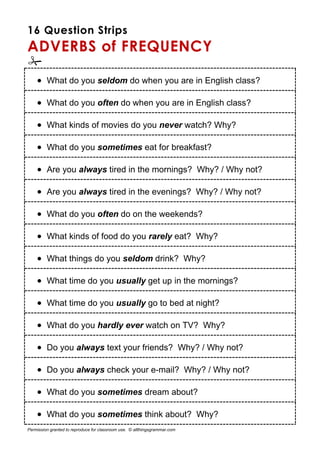 Adverbs of frequency | PDF
