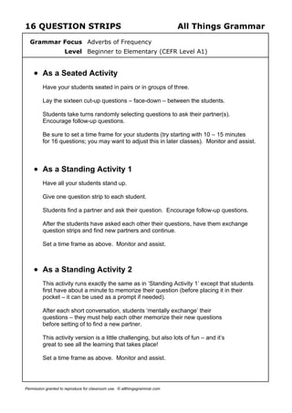 Adverbs of frequency | PDF