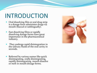 Oral thin film | PPTX