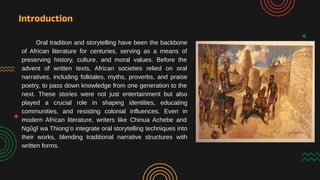 Oral Tradition and Storytelling in African Novels.pptx.pdf