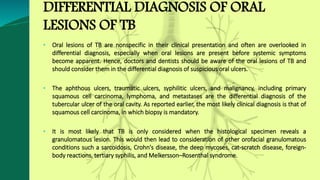 Oral tuberculosis | PPTX