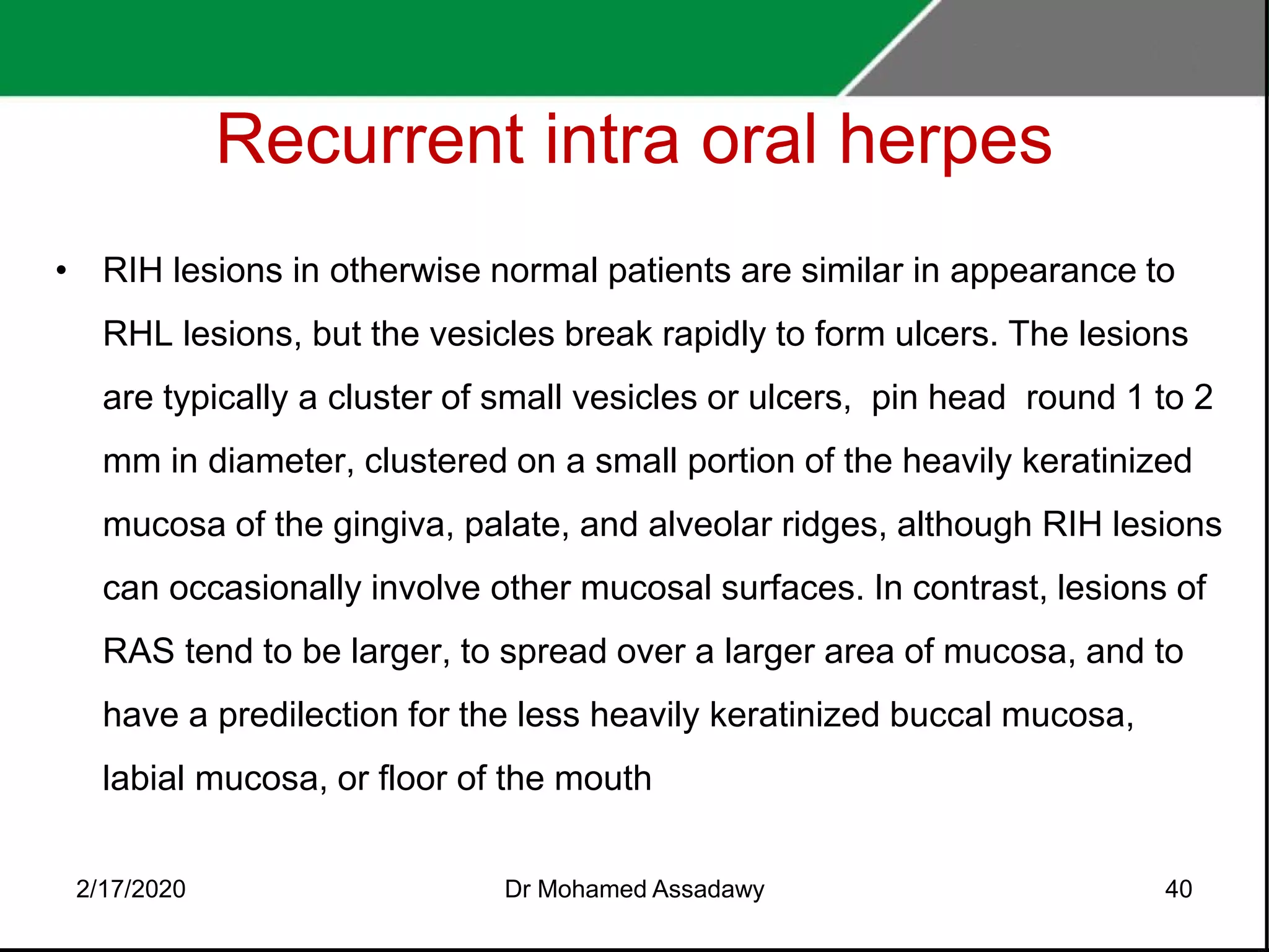 Oral ulceration Dr mohamed assadawy | PPTX