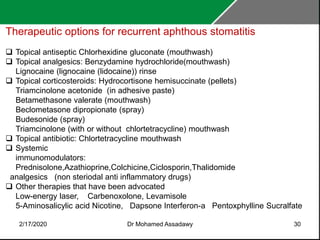 Oral ulceration Dr mohamed assadawy | PPTX