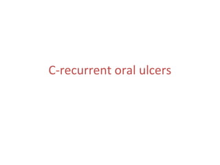 Oral ulcers | PPT