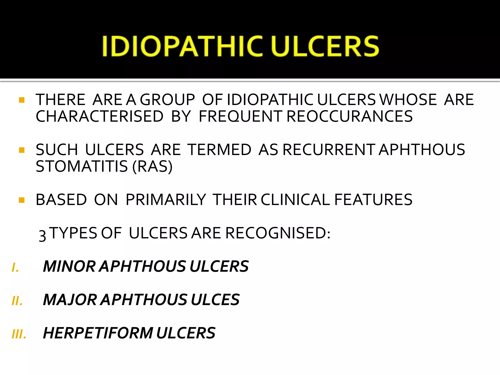 Oral ulcers | PPTX