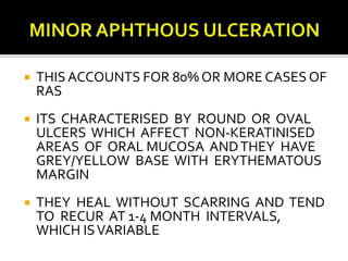 Oral ulcers | PPTX