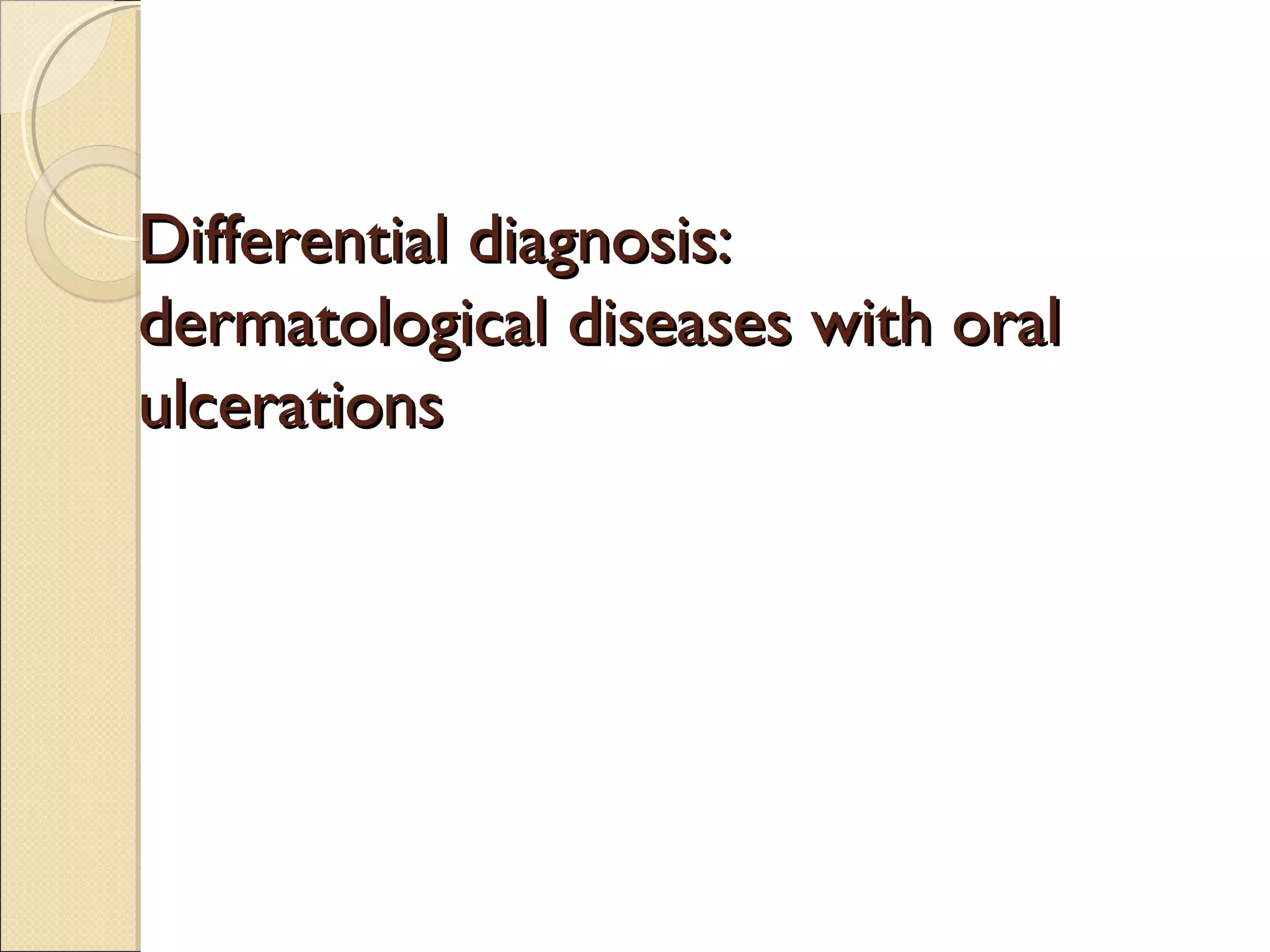 Oral ulcers | PPT