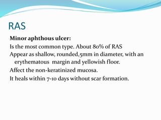 Oral mucosa ulcers.pdf. lecture oral medicine | PDF